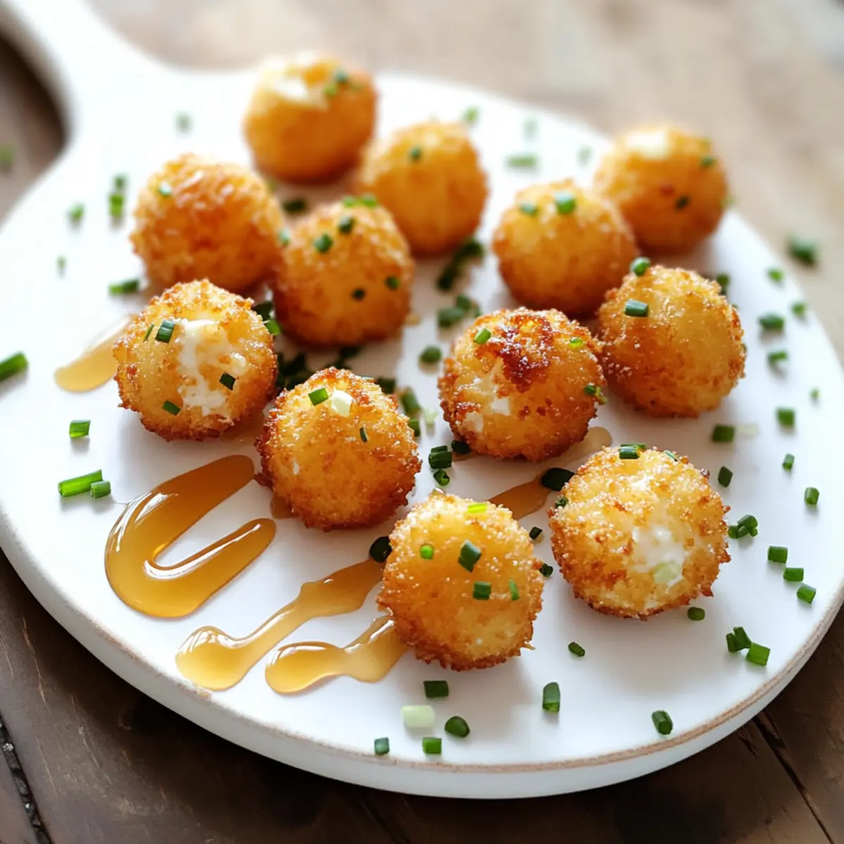 Irresistible Crispy Goat Cheese Poppers with Honey