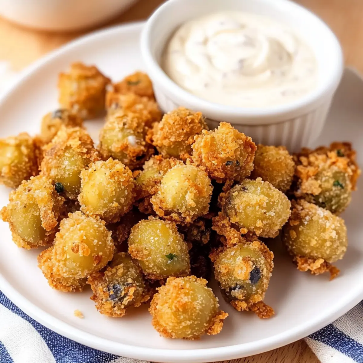 Crispy Fried Olives with Irresistible Garlic Aioli