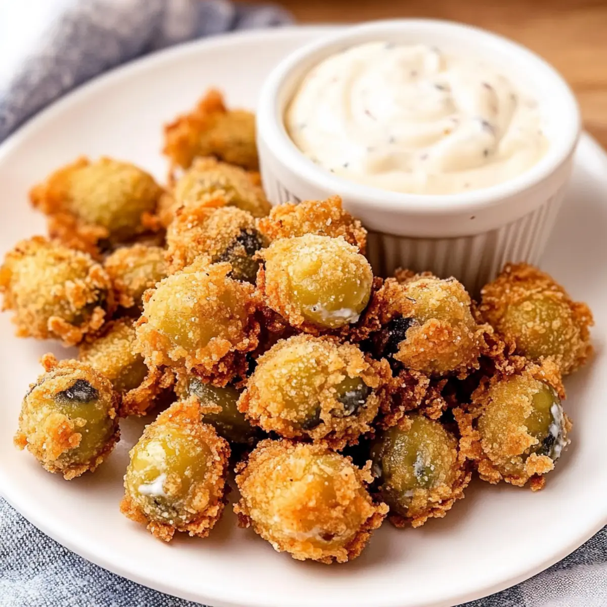 Crispy Fried Olives with Irresistible Garlic Aioli