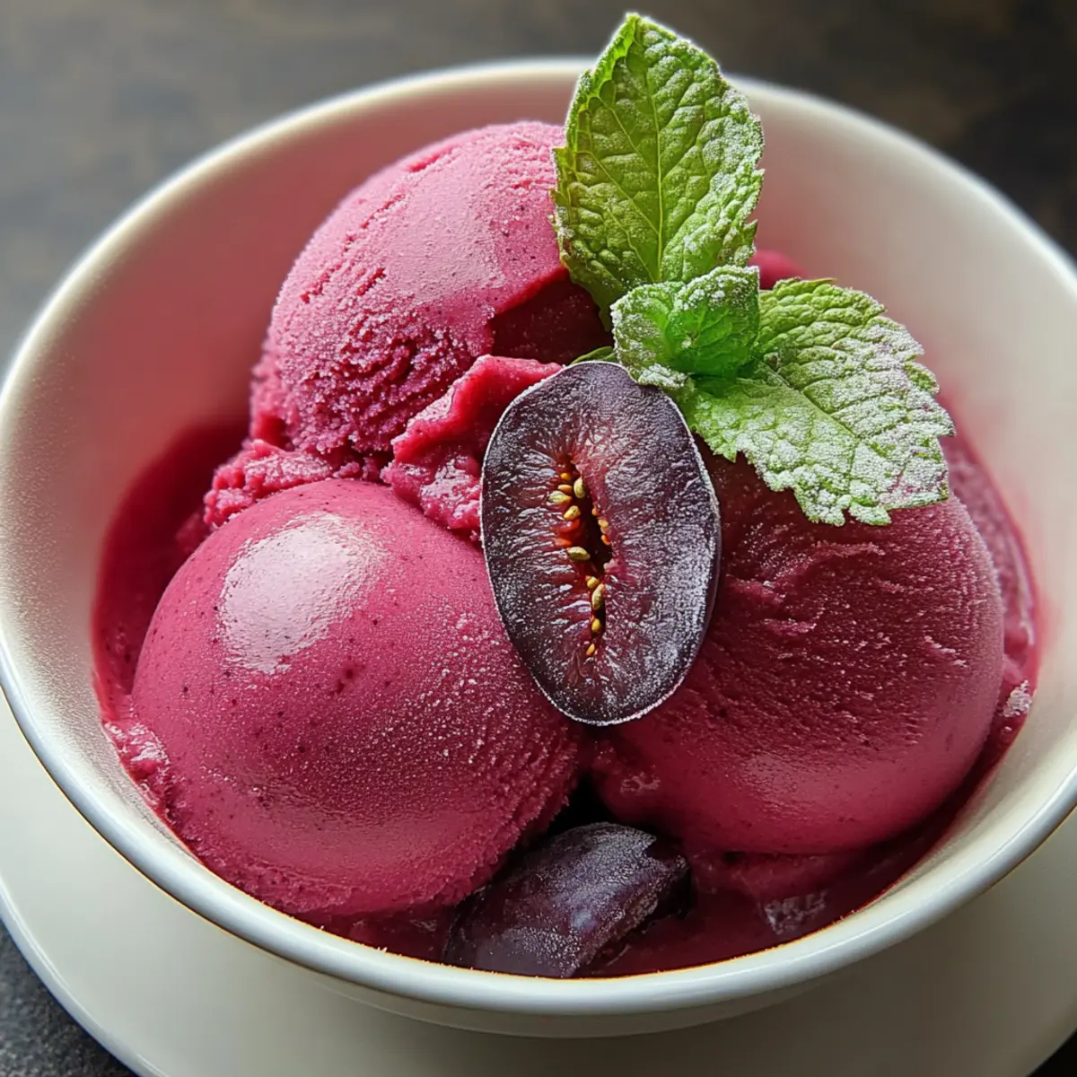 Irresistible Cardamom Plum Sorbet: A Refreshing Summer Delight