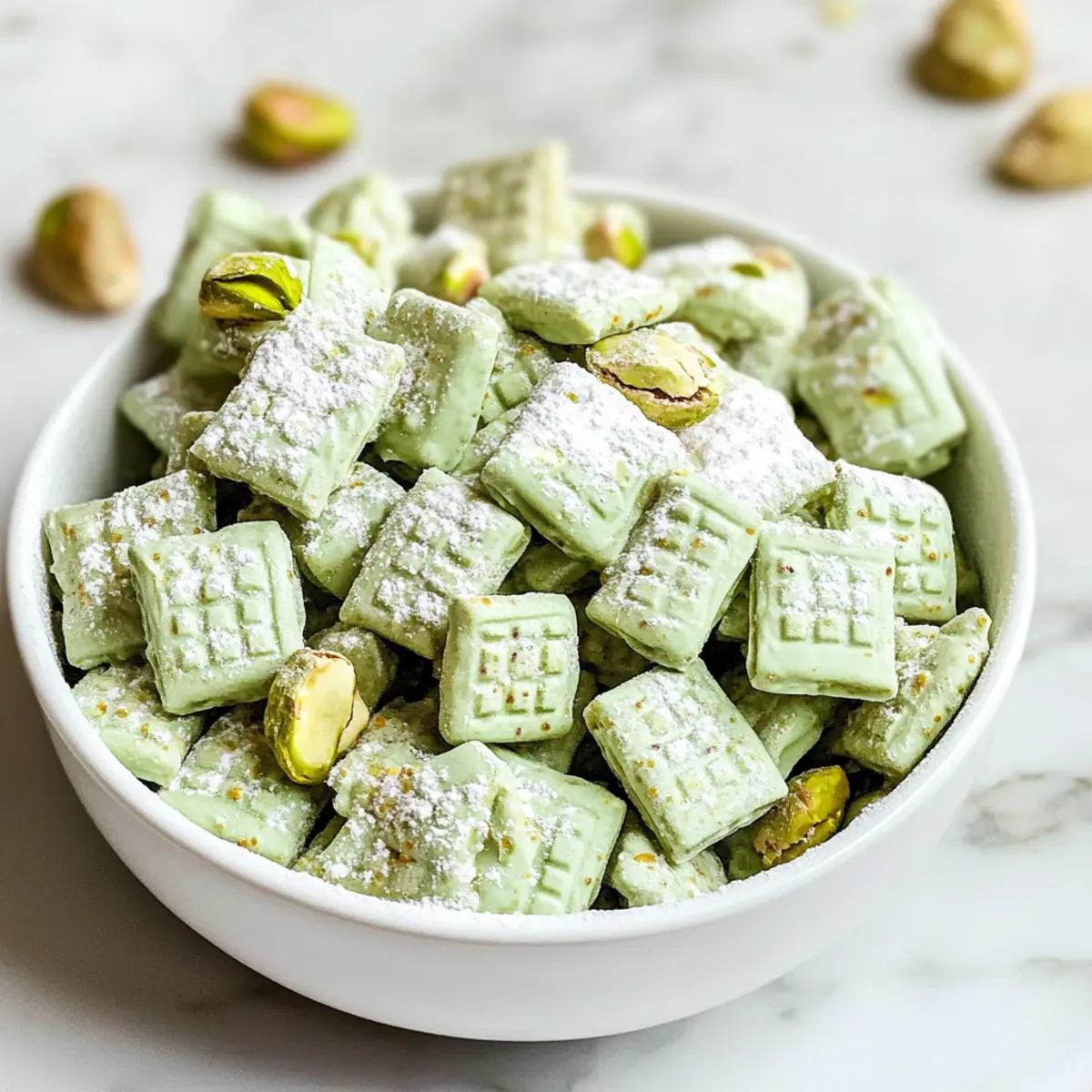 Irresistibly Crunchy Pistachio Puppy Chow in 15 Minutes