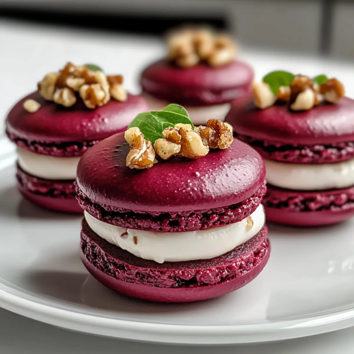 Irresistible Savory Macarons with Goat Cheese & Walnut Crunch