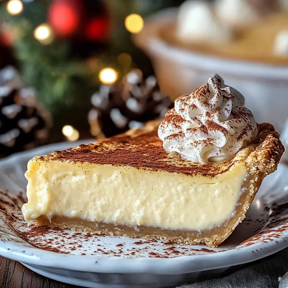 Irresistible Christmas Eve Cinnamon-Vanilla Custard Pie