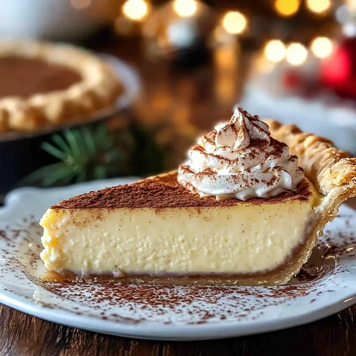 Irresistible Christmas Eve Cinnamon-Vanilla Custard Pie