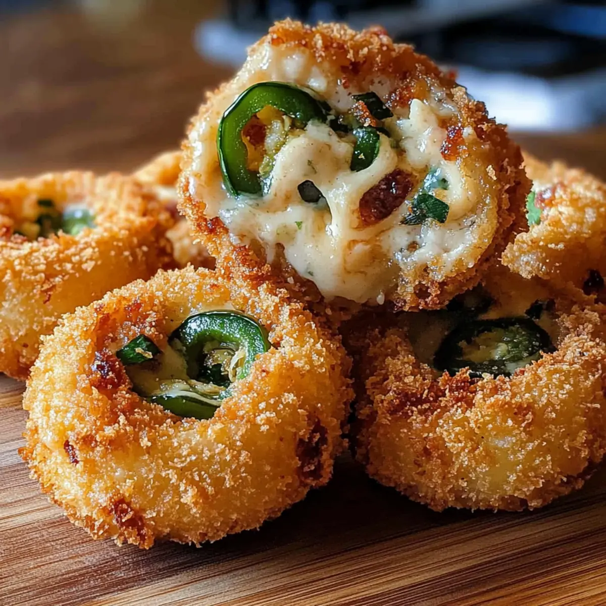 Irresistible Jalapeño Popper Stuffed Onion Rings Recipe