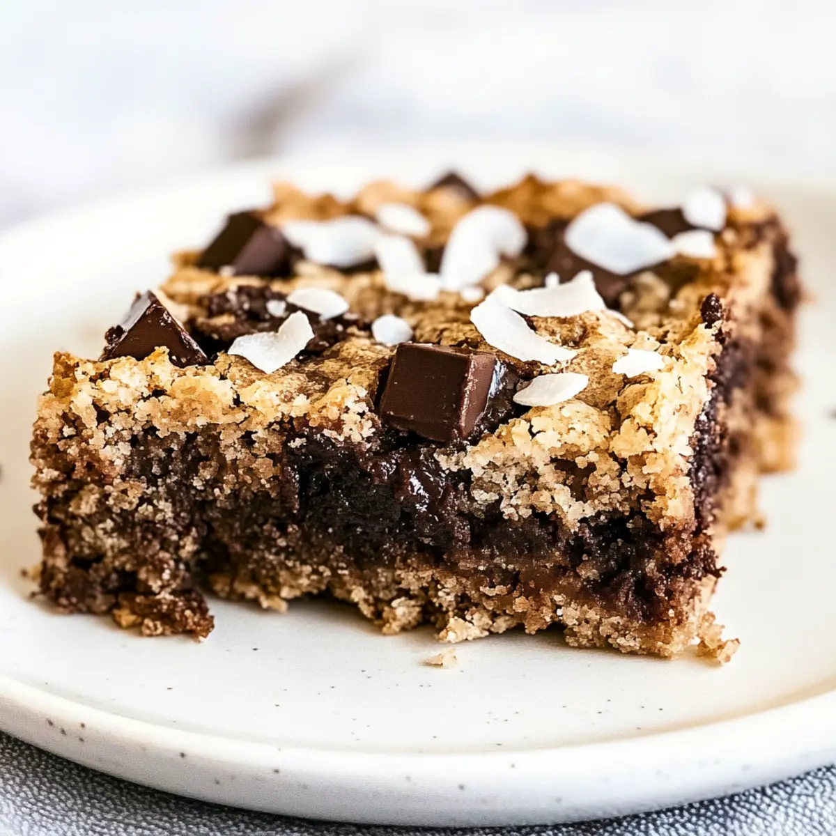 Irresistible Chewy Chocolate Coconut Blondies Recipe